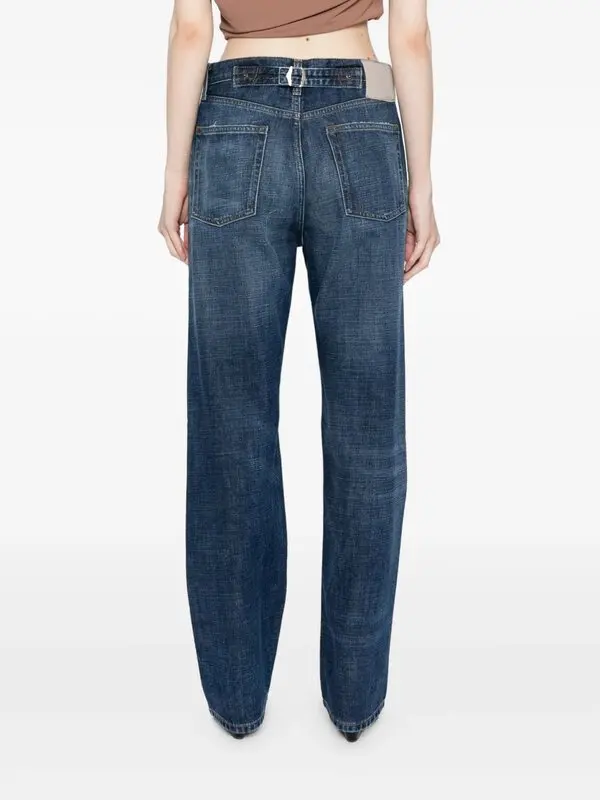 AYA MUSE Buckled Straight Leg Jeans