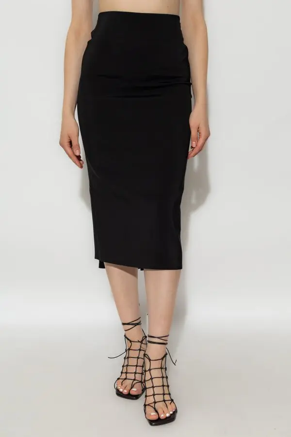 Jacquemus The Sablier Draped Midi Skirt - Black