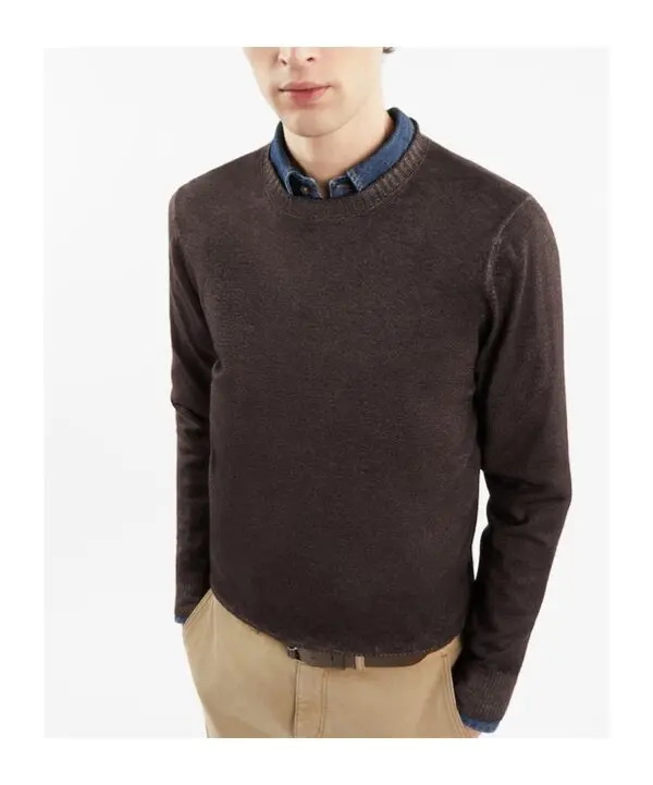 FAY Crewneck Jumper With Embroidered Logo - Black