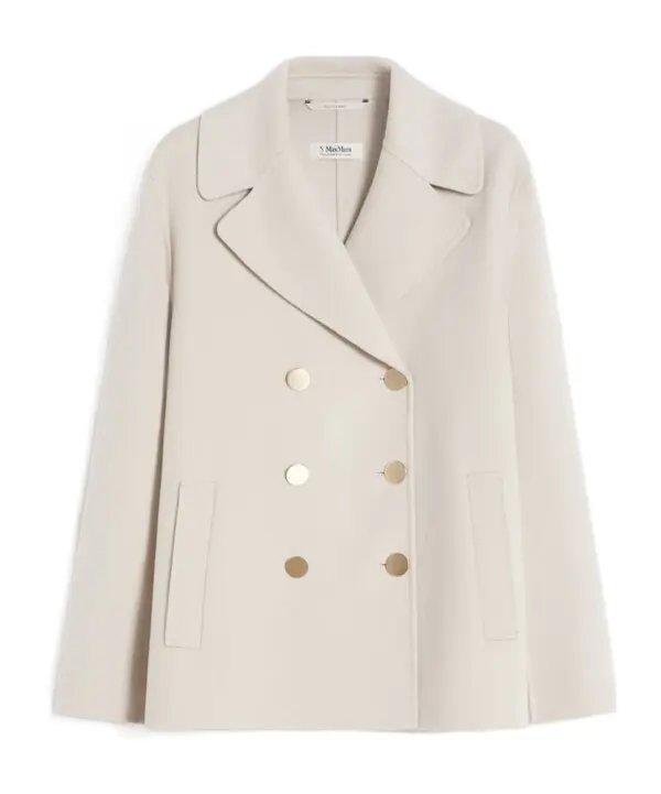 Max Mara Margot Double-breasted Tailored Wool Blazer - Sand-colored
