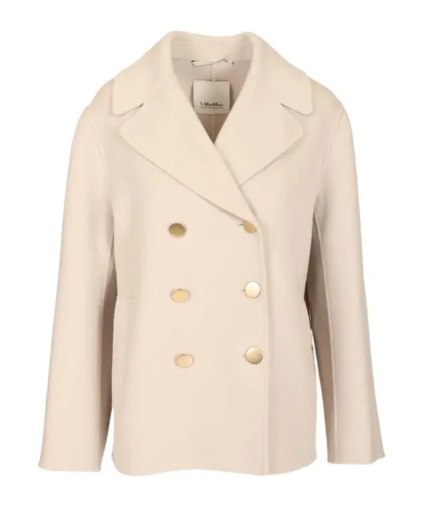 Max Mara Margot Double-breasted Tailored Wool Blazer - Sand-colored