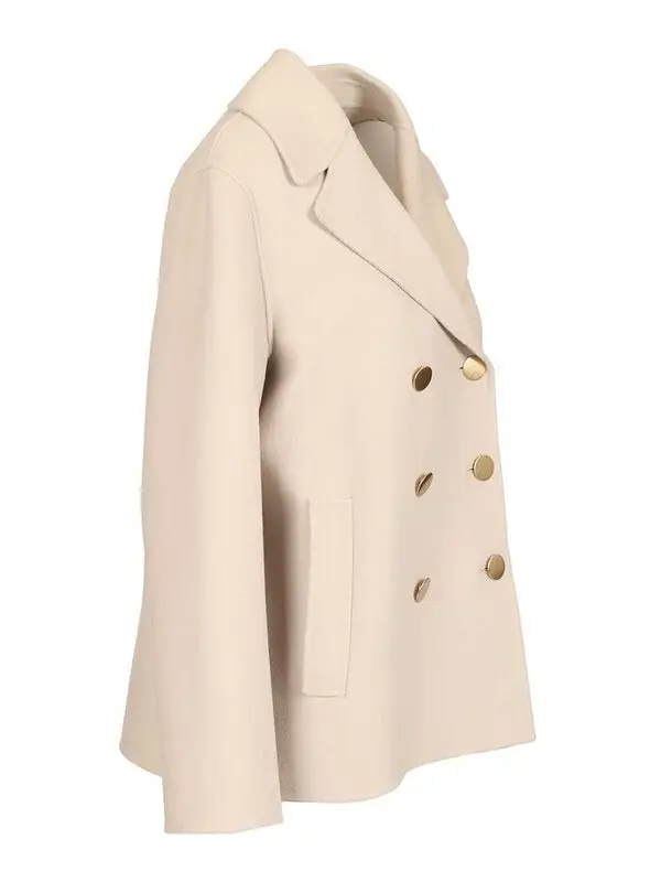 Max Mara Margot Double-breasted Tailored Wool Blazer - Sand-colored