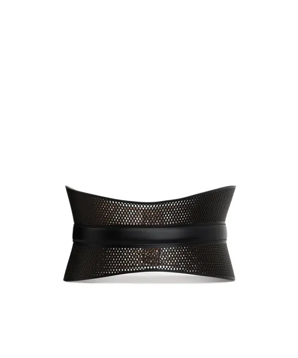Alaïa Perforated Neo Bustier Belt - Black