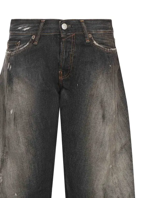 Acne Studios Logo Patch Wide-leg Jeans