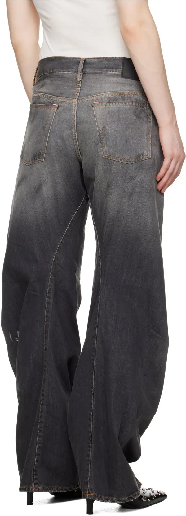 Acne Studios Logo Patch Wide-leg Jeans