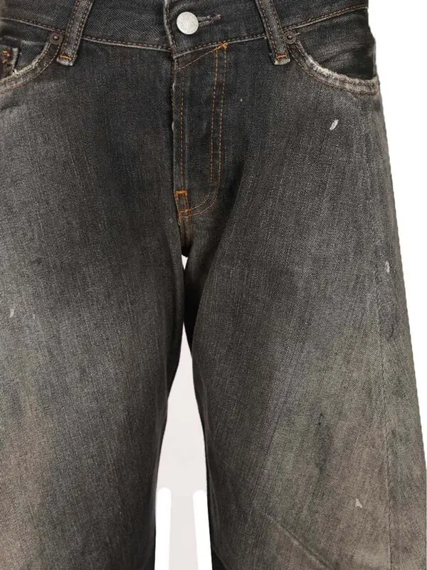 Acne Studios Logo Patch Wide-leg Jeans