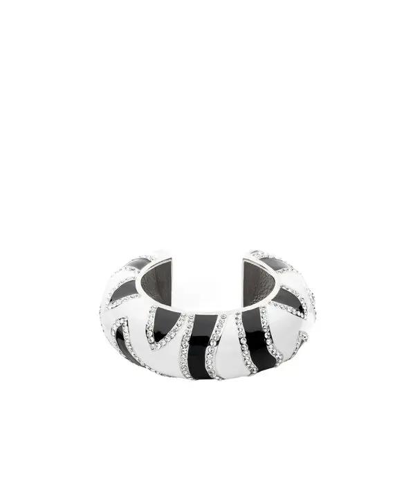 Jacquemus La Croisière Embellished Bracelet - Black And White Zebra
