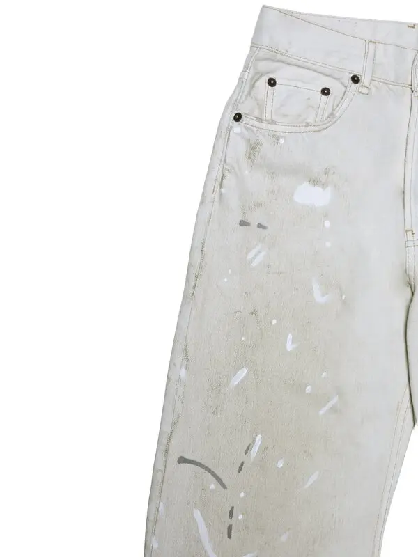 Acne Studios Distressed Logo Patch Jeans