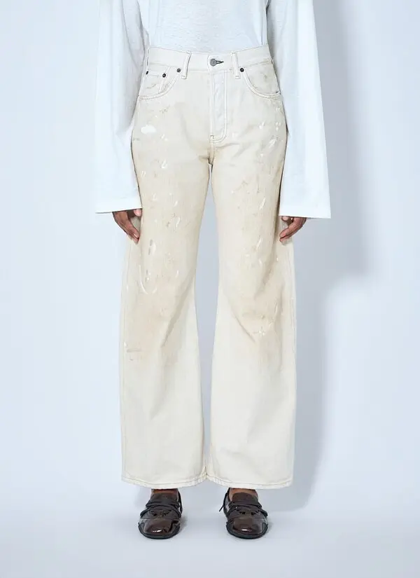 Acne Studios Distressed Logo Patch Jeans
