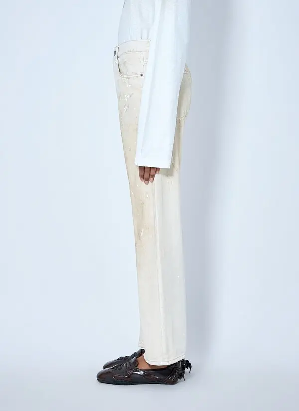Acne Studios Distressed Logo Patch Jeans