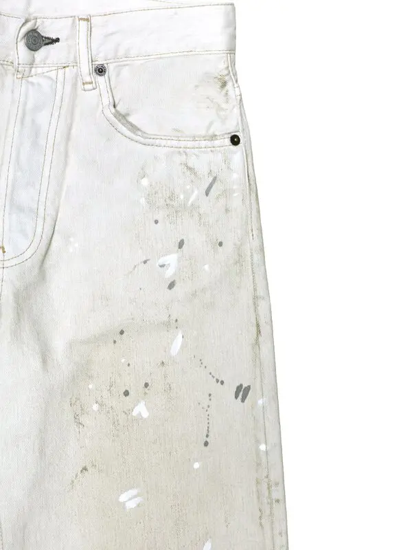 Acne Studios Distressed Logo Patch Jeans