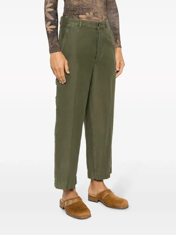 Dries Van Noten Belt Ring Denim Trousers - Green