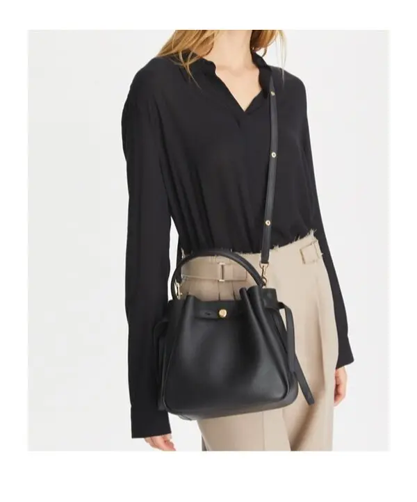Tory Burch Romy Bucket Bag - Black