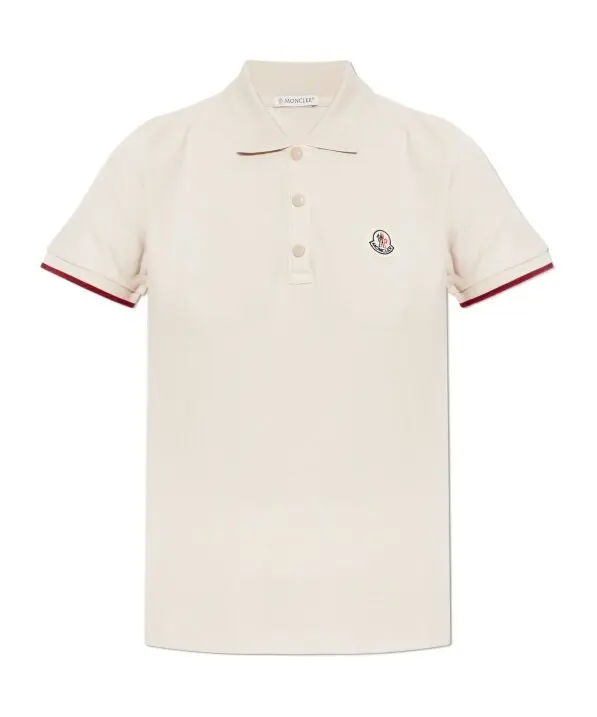 Moncler Logo Patch Short-sleeved Polo Shirt - Dove-grey