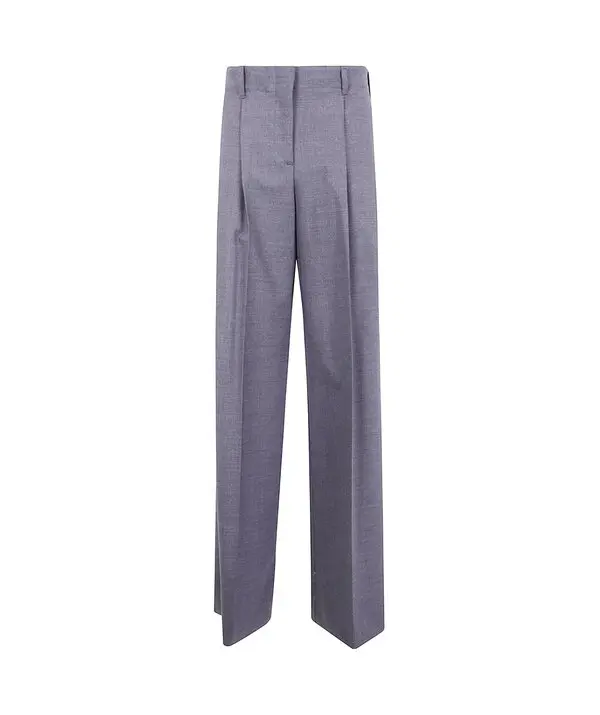 P.a.r.o.s.h Pleated Wool Trousers - Gray