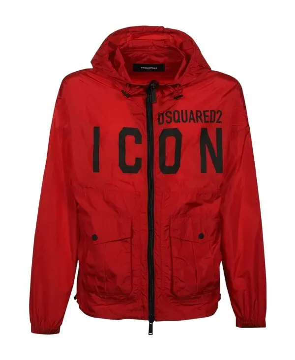 Dsquared2 Logo Hooded Zip Up Jacket