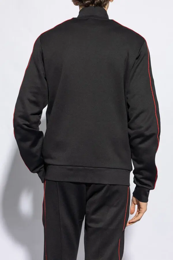 DIESEL® Logo Embroidered Zip-up Cardigan