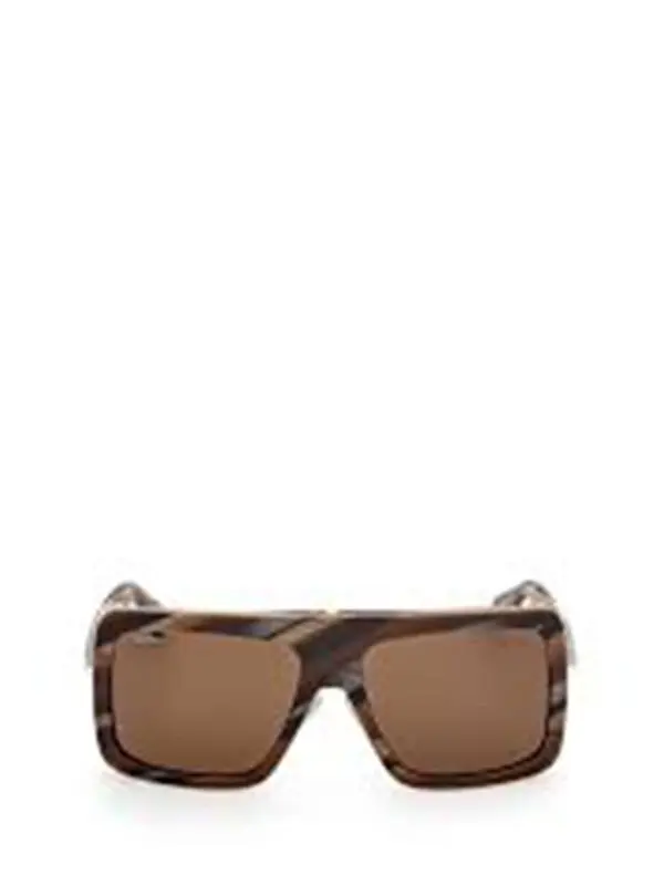 Max Mara Rectangle Frame Sunglasses - Brown
