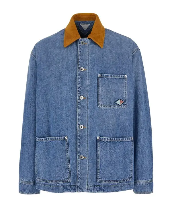 Bottega Veneta Long Sleeved Padded Denim Jacket