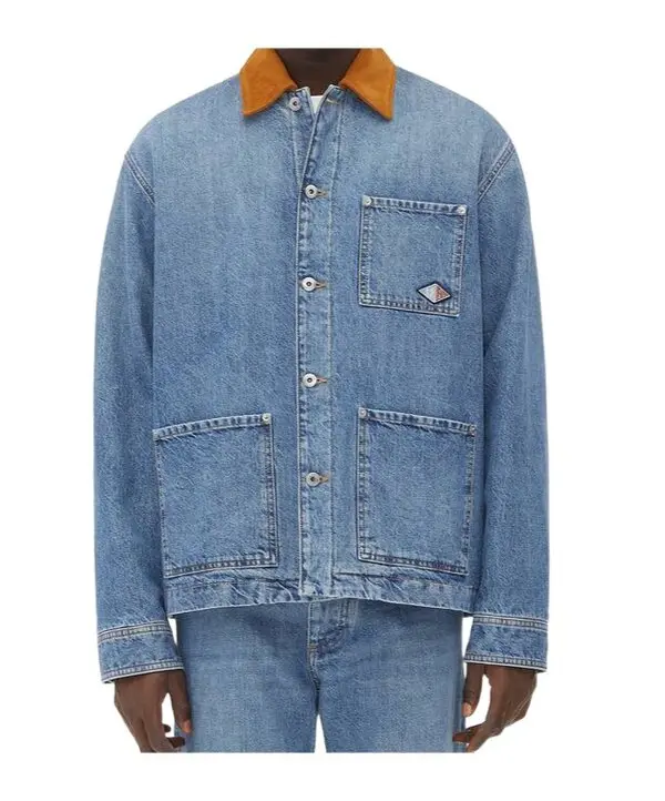 Bottega Veneta Long Sleeved Padded Denim Jacket
