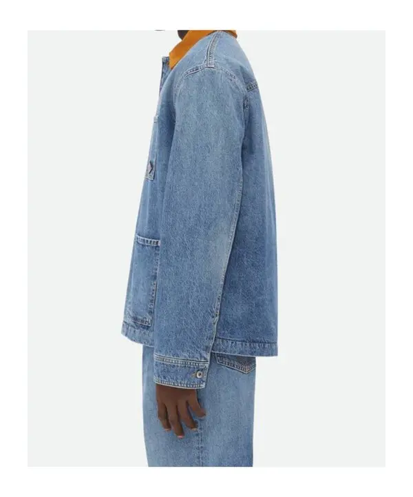 Bottega Veneta Long Sleeved Padded Denim Jacket