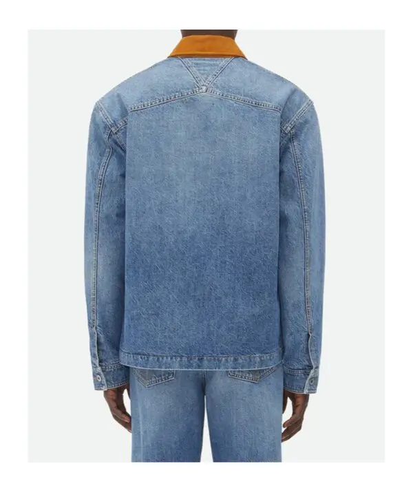 Bottega Veneta Long Sleeved Padded Denim Jacket