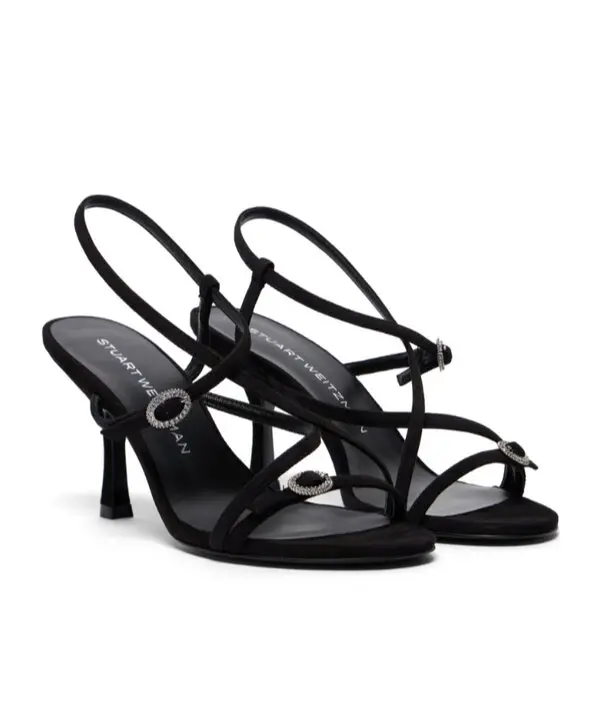 STUART WEITZMAN Kensington Strappy Sandal 85 - Black