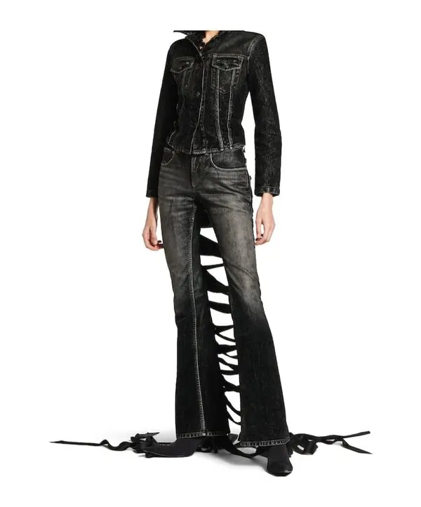 Balenciaga Lace-up Denim Jacket