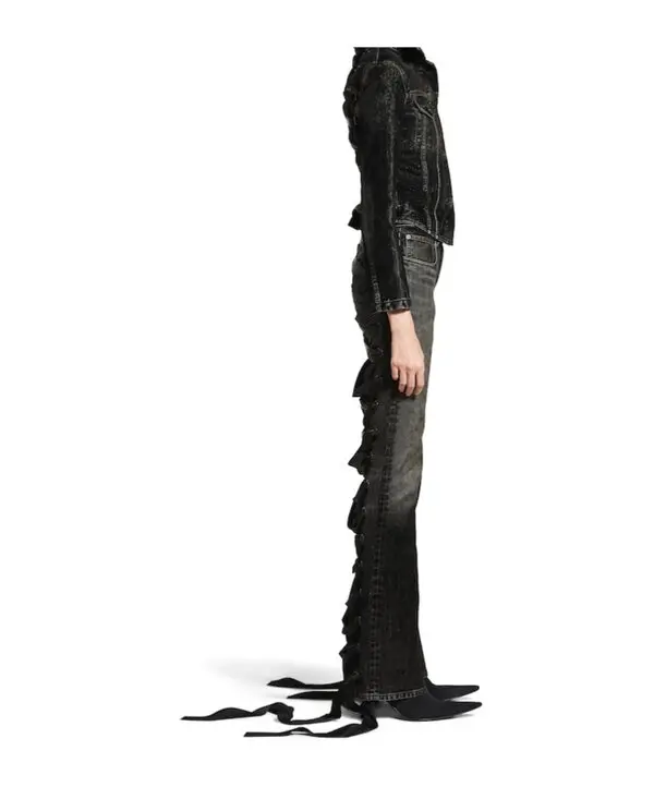 Balenciaga Lace-up Denim Jacket