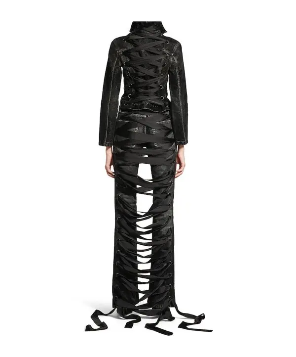 Balenciaga Lace-up Denim Jacket