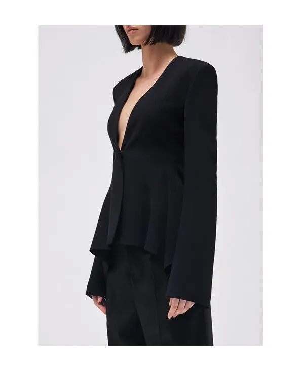 Blumarine Draped Single-breasted Blazer