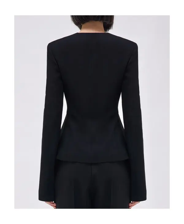 Blumarine Draped Single-breasted Blazer