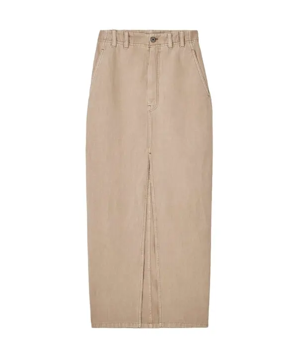 Brunello Cucinelli Logo Patch High-waisted Skirt
