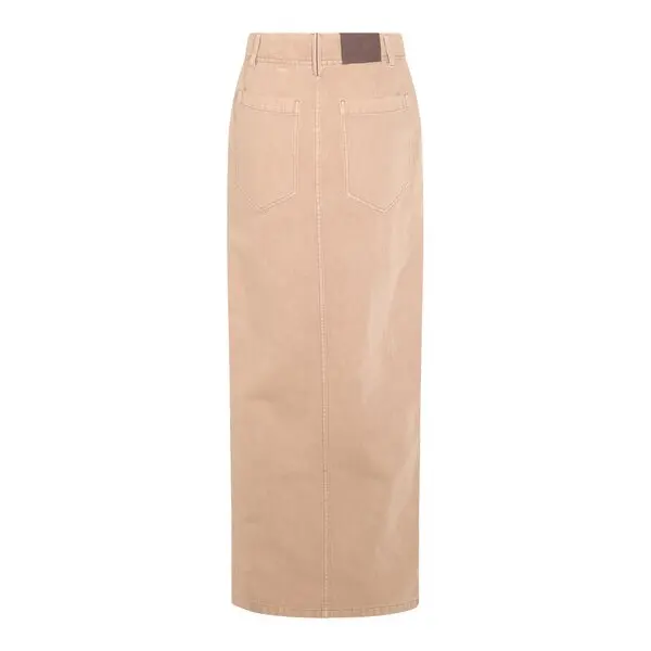 Brunello Cucinelli Logo Patch High-waisted Skirt