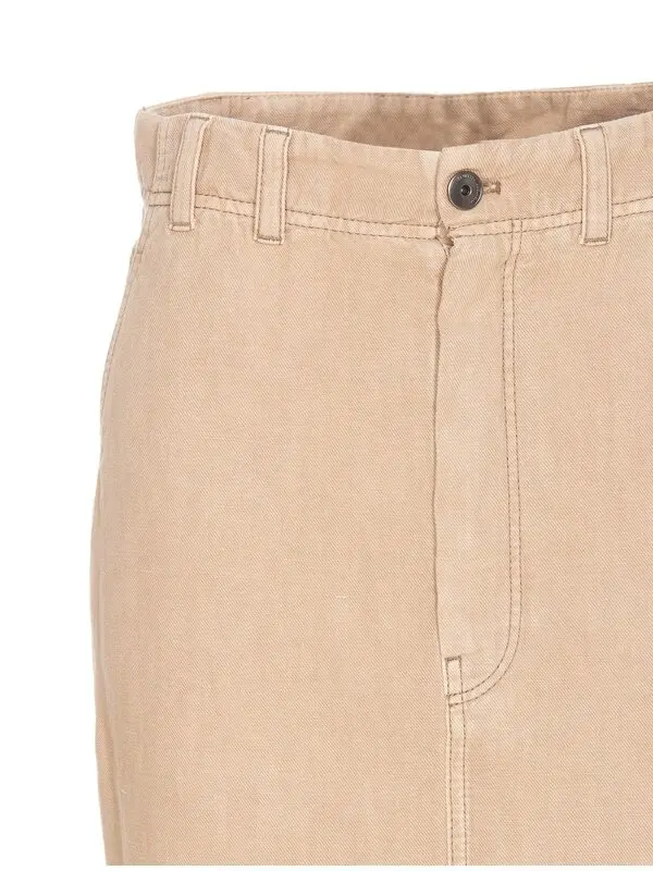 Brunello Cucinelli Logo Patch High-waisted Skirt
