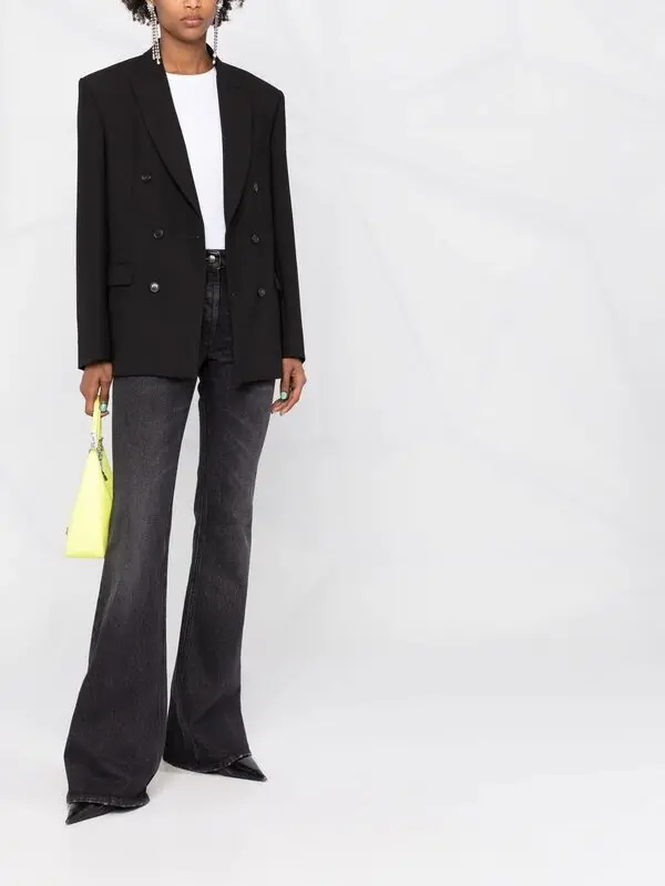 Prada Low Rise Flared Leg Jeans