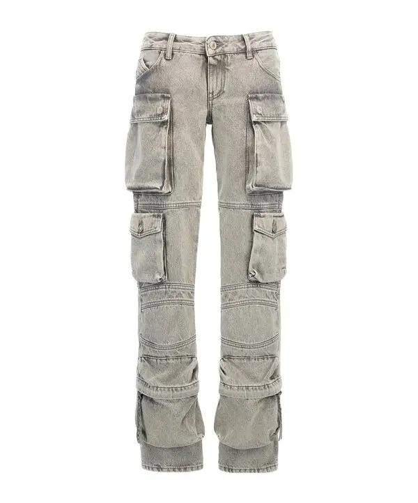 Attico Essie Cargo Jeans - Gray