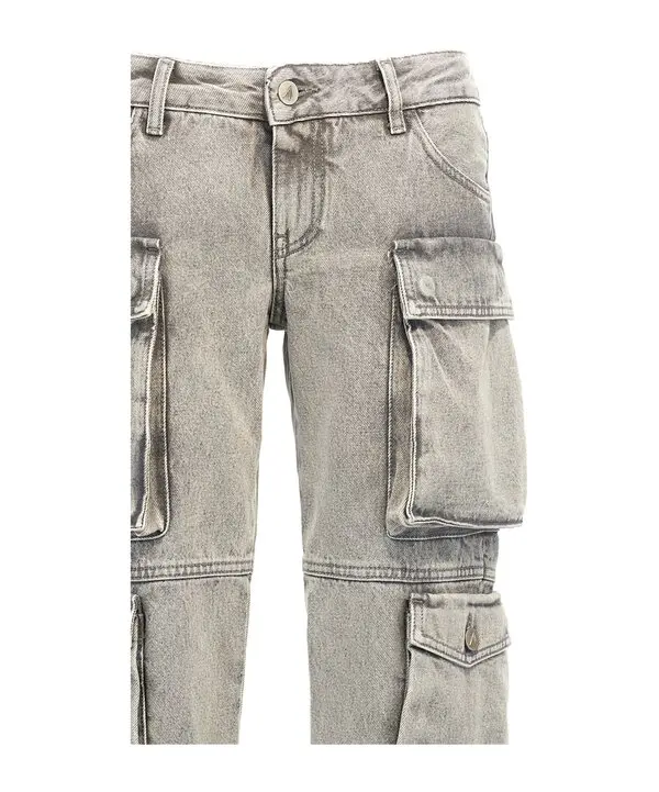 Attico Essie Cargo Jeans - Gray