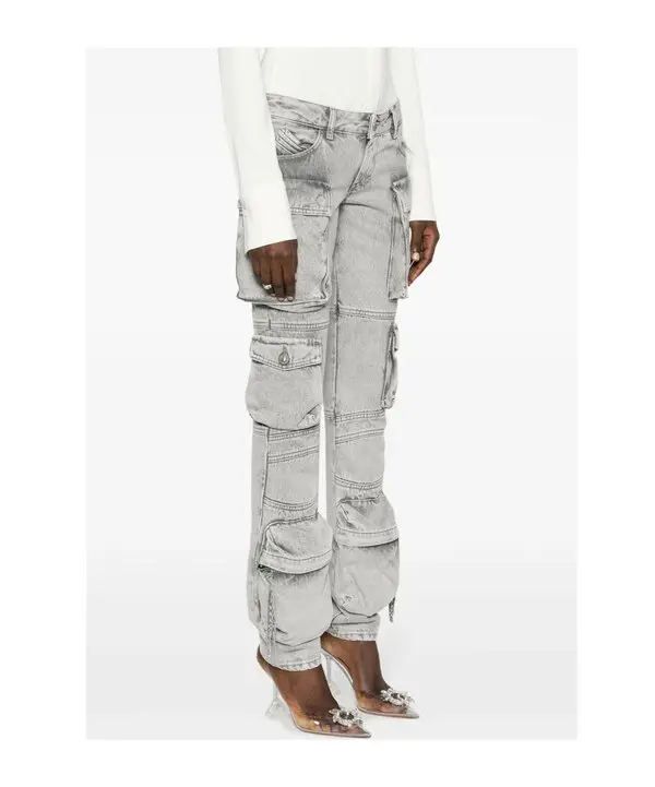 Attico Essie Cargo Jeans - Gray