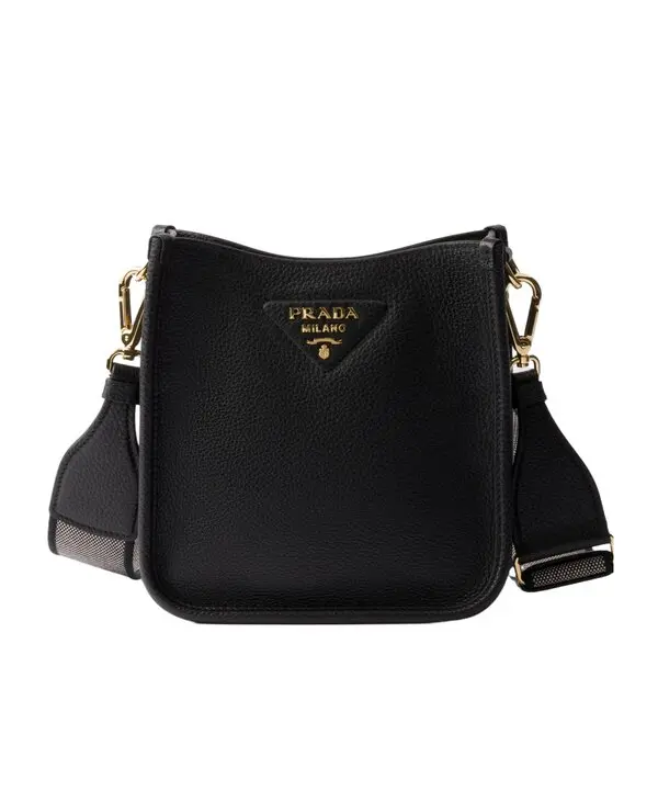 Prada Leather Mini Shoulder Bag - Black
