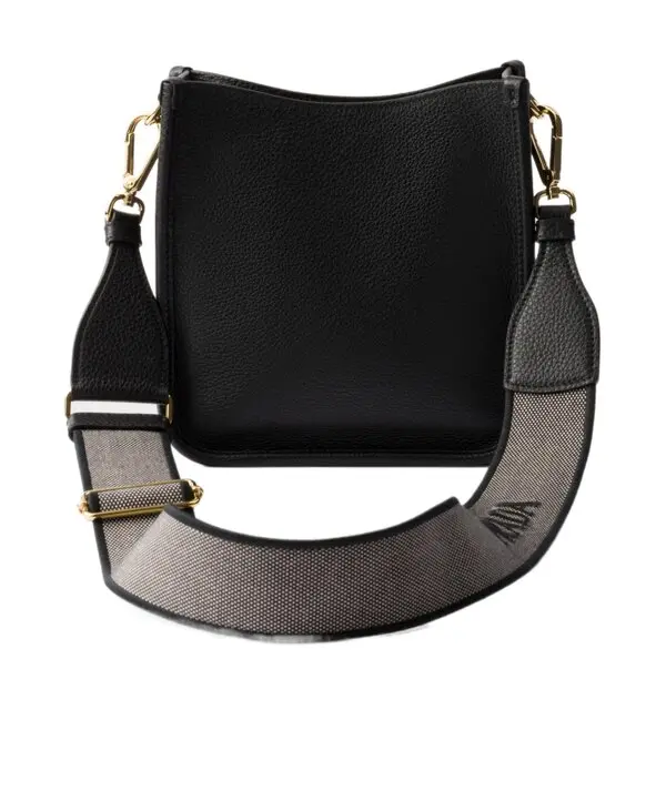 Prada Leather Mini Shoulder Bag - Black
