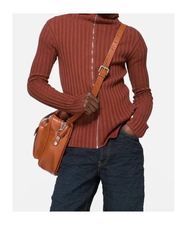 Acne Studios Ribbed Hooded Zip-up Sweater