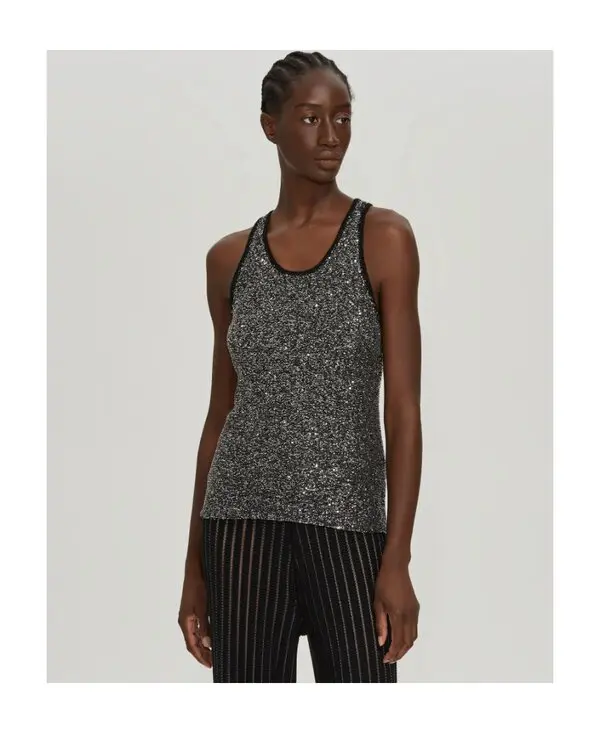 Fabiana Filippi Sequin Embellished Tank Top