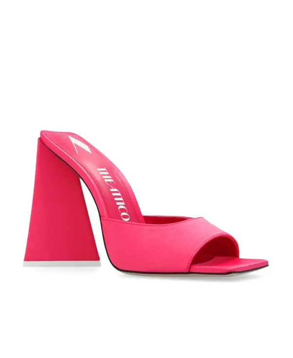 Attico The Devon Square-toe Mules - Red