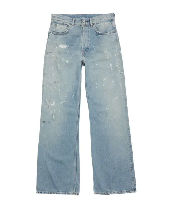 Acne Studios 2021m Regular Fit Distressed Jeans - Gray