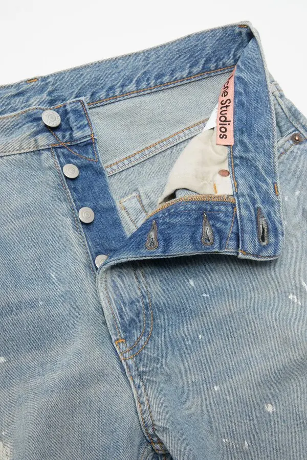 Acne Studios 2021m Regular Fit Distressed Jeans - Gray