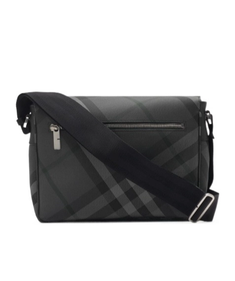 Burberry Grid Messenger Bag - Charcoal