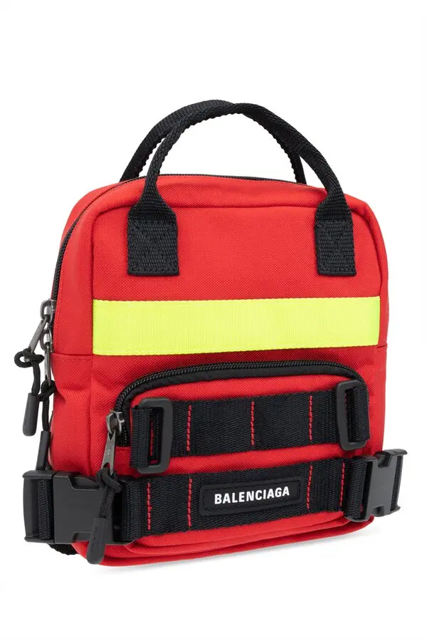 Balenciaga Fireman Xs Logo Patch Backpack