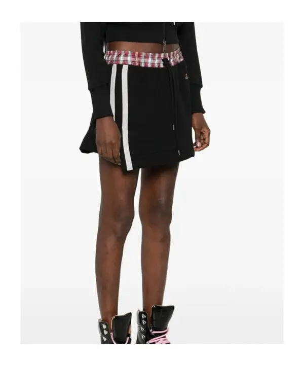 VIVIENNE WESTWOOD Mini Skirt With Checked Trim - Black