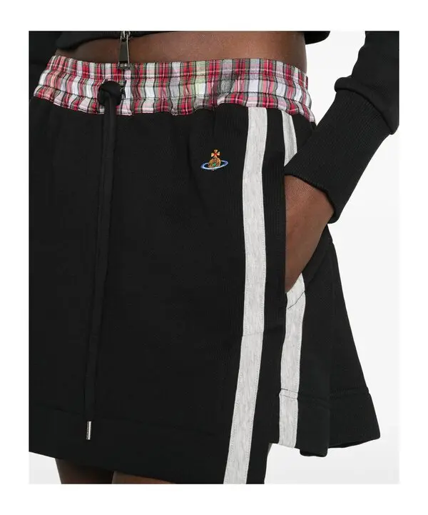 VIVIENNE WESTWOOD Mini Skirt With Checked Trim - Black